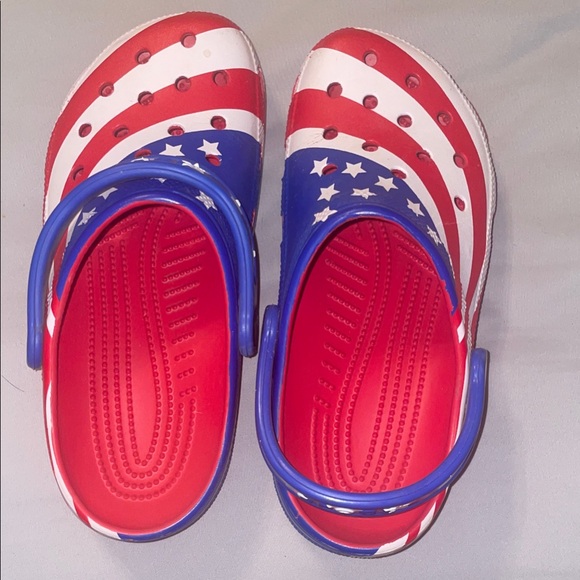 CROCS | Shoes | Crocs Red White And Blue Star Sandals | Poshmark